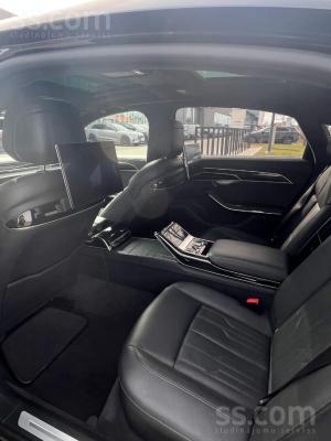 Black Audi A8 2022 in Riga, with an engine capacity of 3.00 L and mileage of 68 thousand km for 65900 €, photo 14 on AUTOMOTO.COM.LV