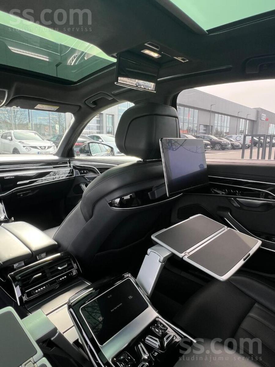 Black Audi A8 2022 in Riga, with an engine capacity of 3.00 L and mileage of 68 thousand km for 65900 €, photo 15 on AUTOMOTO.COM.LV