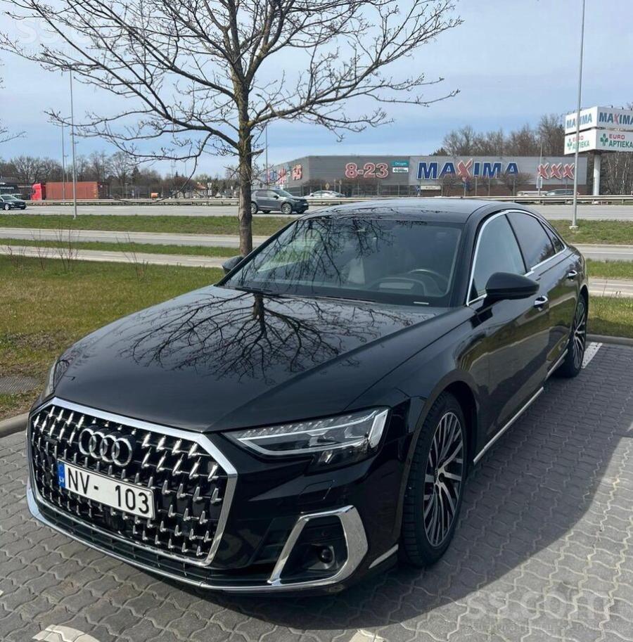 Melns Audi A8 2022 Rīga, ar dzinēja tilpumu 3.00 L un nobraukumu 69 tūkst. km par 62000 €, foto 1 vietnē AUTOMOTO.COM.LV
