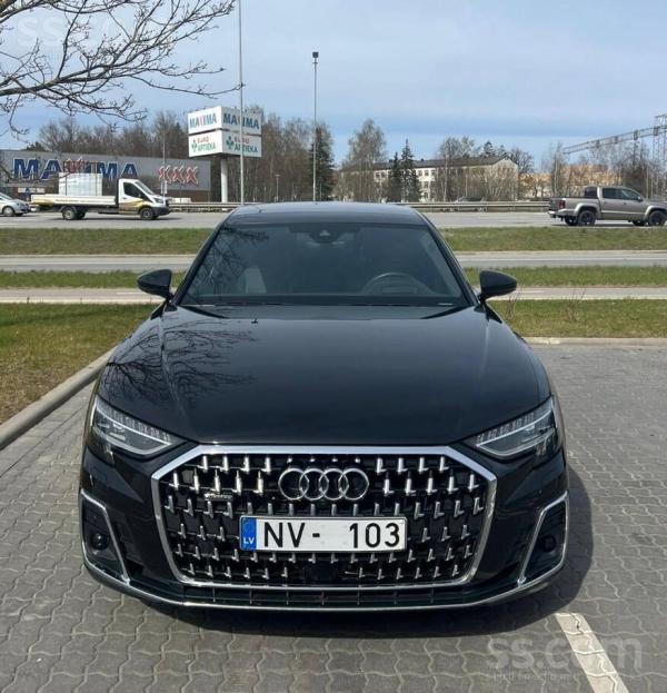 Black Audi A8 2022 in Riga, with an engine capacity of 3.00 L and mileage of 69 thousand km for 62000 €, photo 2 on AUTOMOTO.COM.LV