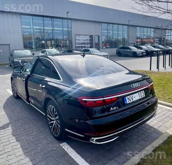 Black Audi A8 2022 in Riga, with an engine capacity of 3.00 L and mileage of 69 thousand km for 62000 €, photo 3 on AUTOMOTO.COM.LV