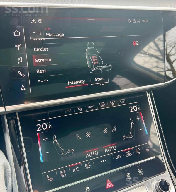 Black Audi A8 2022 in Riga, with an engine capacity of 3.00 L and mileage of 69 thousand km for 62000 €, photo 8 on AUTOMOTO.COM.LV