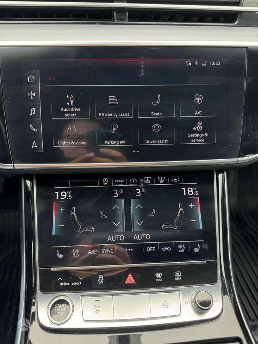 Black Audi A8 2022 in Plunge, with an engine capacity of 3.00 L and mileage of 80 thousand km for 54900 €, photo 17 on AUTOMOTO.COM.LV