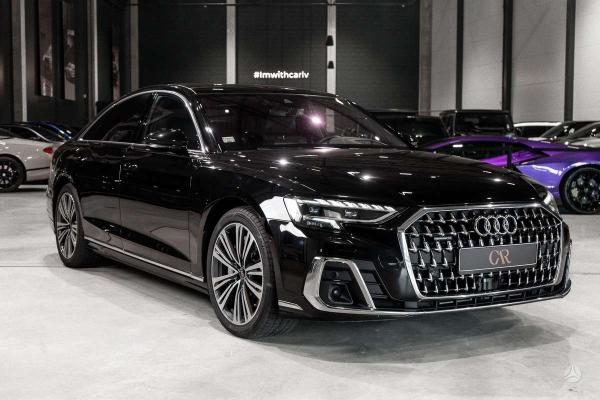 Black Audi A8 2022 in Riga, with an engine capacity of 3.00 L and mileage of 80 thousand km for 51000 €, photo 4 on AUTOMOTO.COM.LV