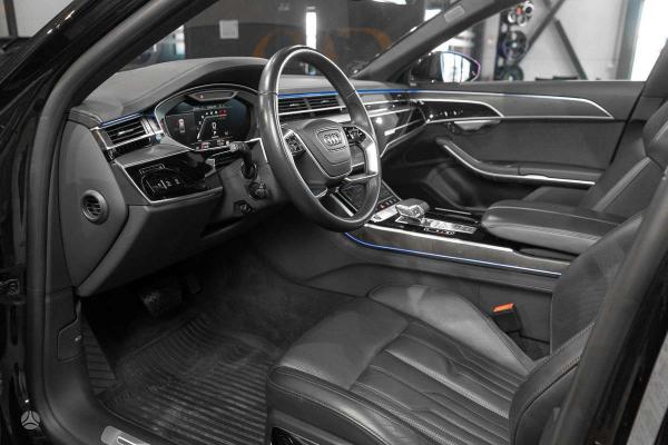 Black Audi A8 2022 in Riga, with an engine capacity of 3.00 L and mileage of 80 thousand km for 51000 €, photo 10 on AUTOMOTO.COM.LV