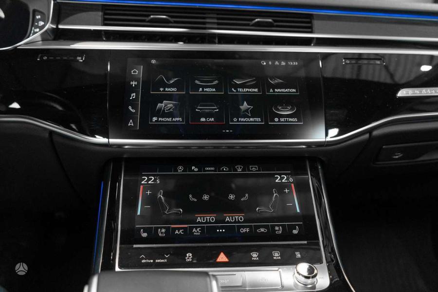 Melns Audi A8 2022 Rīga, ar dzinēja tilpumu 3.00 L un nobraukumu 80 tūkst. km par 51000 €, foto 26 vietnē AUTOMOTO.COM.LV