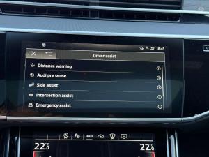 Black Audi A8 2022 in Vilnius, with an engine capacity of 3.00 L and mileage of 96 thousand km for 48999 €, photo 32 on AUTOMOTO.COM.LV