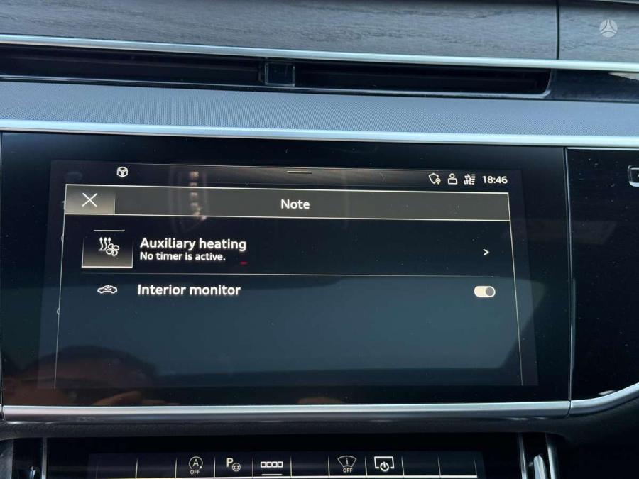 Black Audi A8 2022 in Vilnius, with an engine capacity of 3.00 L and mileage of 96 thousand km for 48999 €, photo 35 on AUTOMOTO.COM.LV