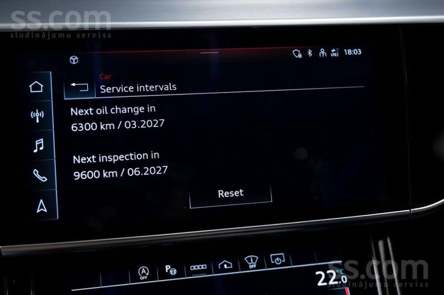 Melns Audi A8 2022 Rīga, ar dzinēja tilpumu 3.00 L un nobraukumu 80 tūkst. km par 46900 €, foto 11 vietnē AUTOMOTO.COM.LV