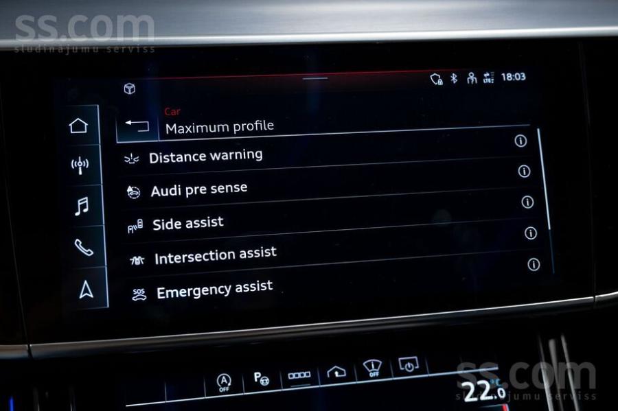 Melns Audi A8 2022 Rīga, ar dzinēja tilpumu 3.00 L un nobraukumu 80 tūkst. km par 46900 €, foto 13 vietnē AUTOMOTO.COM.LV