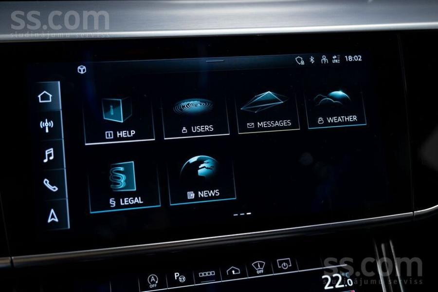 Melns Audi A8 2022 Rīga, ar dzinēja tilpumu 3.00 L un nobraukumu 80 tūkst. km par 46900 €, foto 23 vietnē AUTOMOTO.COM.LV