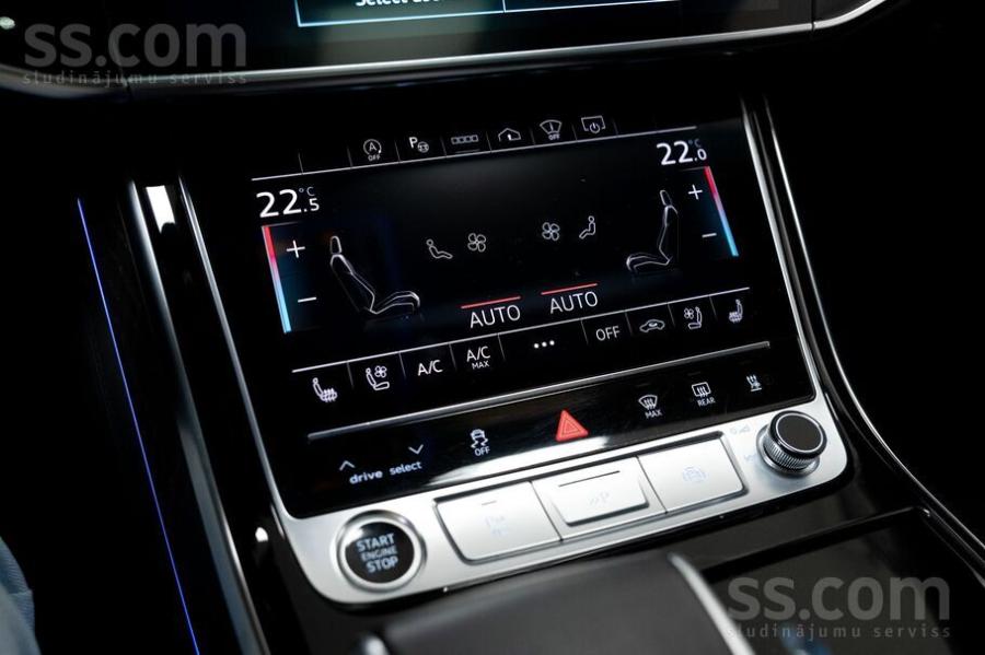 Melns Audi A8 2022 Rīga, ar dzinēja tilpumu 3.00 L un nobraukumu 80 tūkst. km par 46900 €, foto 26 vietnē AUTOMOTO.COM.LV