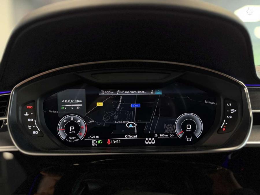 Black Audi A8 2023 in Klaipeda, with an engine capacity of 2.97 L and mileage of 129 thousand km for 69900 €, photo 18 on AUTOMOTO.COM.LV