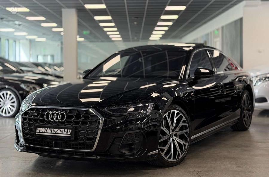 Black Audi A8 2023 in Klaipeda, with an engine capacity of 2.97 L and mileage of 129 thousand km for 69900 €, photo 27 on AUTOMOTO.COM.LV
