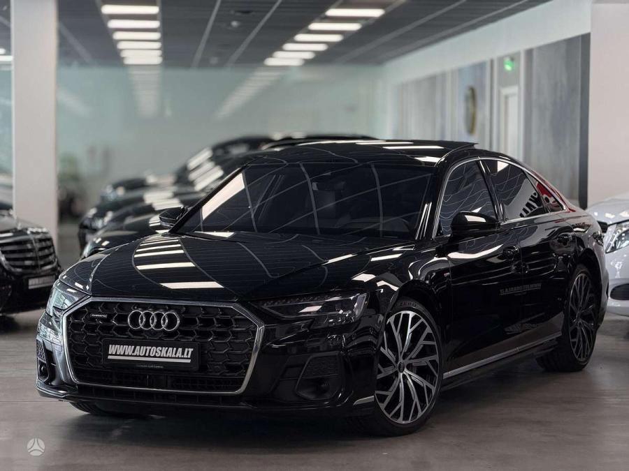 Black Audi A8 2023 in Klaipeda, with an engine capacity of 2.97 L and mileage of 129 thousand km for 69900 €, photo 35 on AUTOMOTO.COM.LV