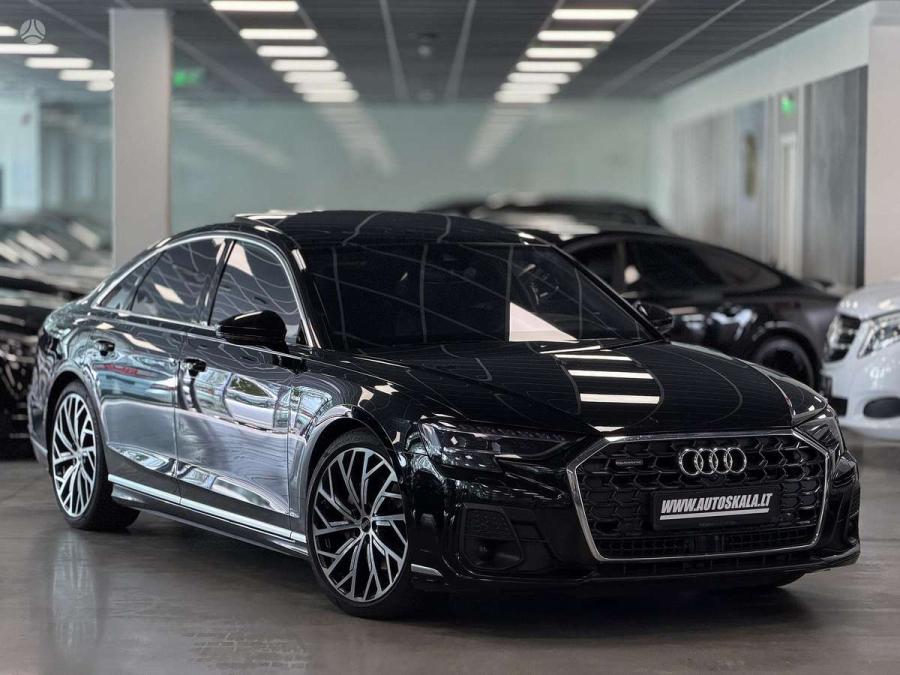 Black Audi A8 2023 in Klaipeda, with an engine capacity of 2.97 L and mileage of 129 thousand km for 69900 €, photo 38 on AUTOMOTO.COM.LV