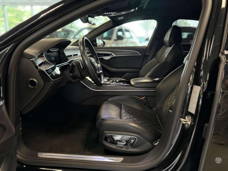 Black Audi A8 2023 in Klaipeda, with an engine capacity of 2.97 L and mileage of 129 thousand km for 69900 €, photo 39 on AUTOMOTO.COM.LV