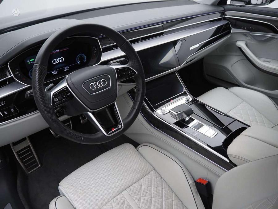 Melns Audi A8 2023 Viļņa, ar dzinēja tilpumu 3.00 L un nobraukumu 50 tūkst. km par 69790 €, foto 11 vietnē AUTOMOTO.COM.LV