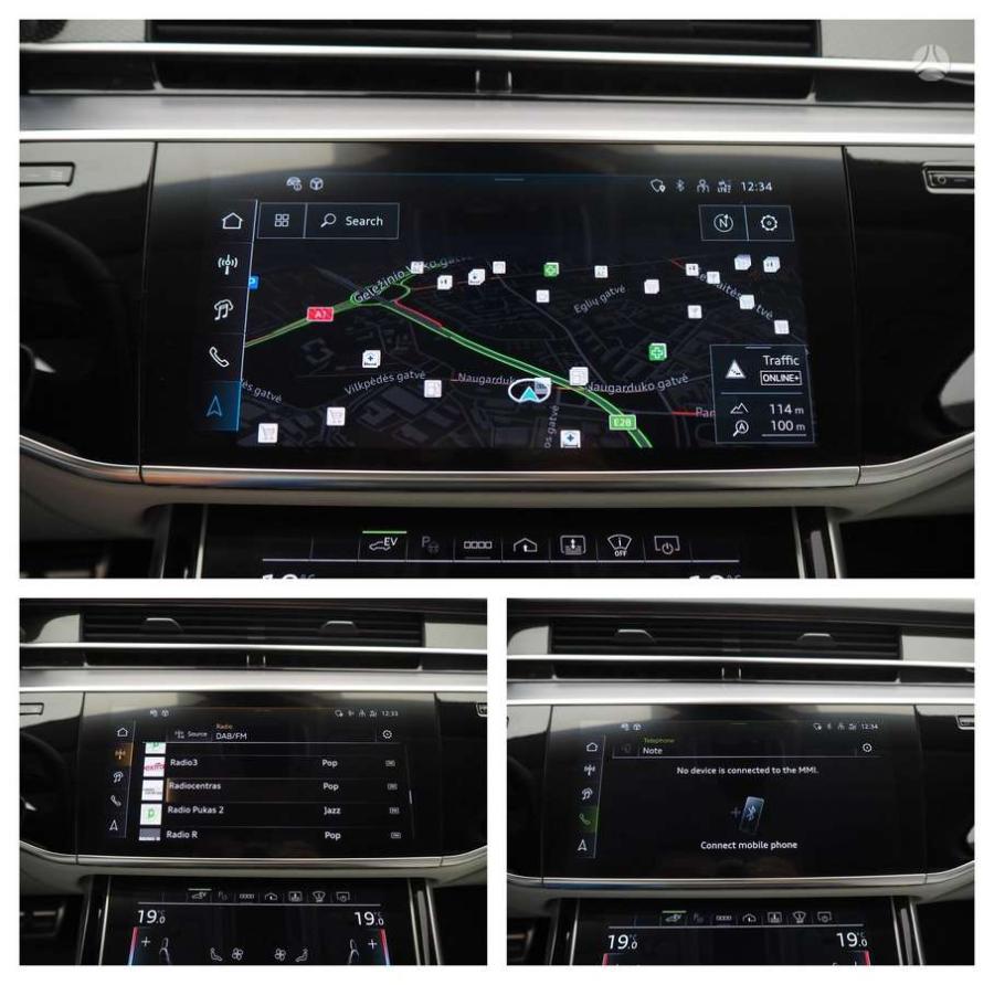 Melns Audi A8 2023 Viļņa, ar dzinēja tilpumu 3.00 L un nobraukumu 50 tūkst. km par 69790 €, foto 24 vietnē AUTOMOTO.COM.LV