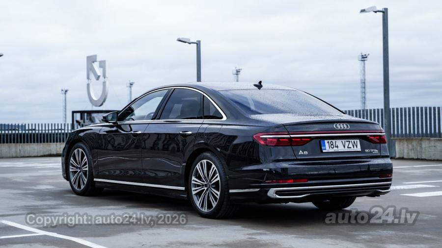 Black Audi A8 2025 in Tallinn, with an engine capacity of 3.00 L and mileage of 23 thousand km for 79900 €, photo 4 on AUTOMOTO.COM.LV