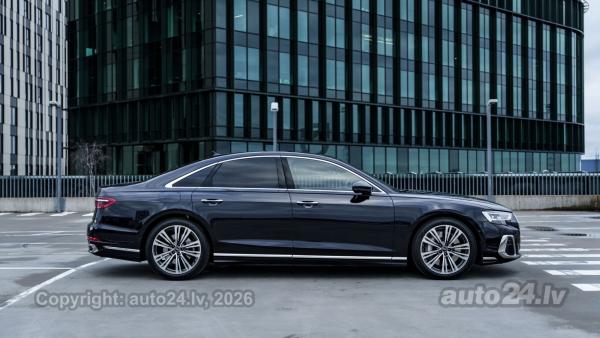 Black Audi A8 2025 in Tallinn, with an engine capacity of 3.00 L and mileage of 23 thousand km for 79900 €, photo 7 on AUTOMOTO.COM.LV