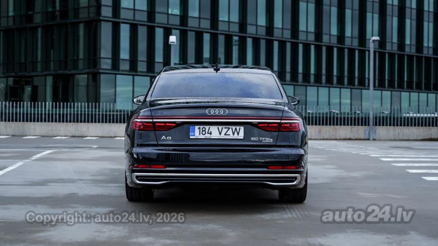 Black Audi A8 2025 in Tallinn, with an engine capacity of 3.00 L and mileage of 23 thousand km for 79900 €, photo 10 on AUTOMOTO.COM.LV
