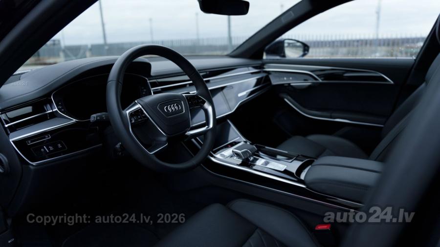 Black Audi A8 2025 in Tallinn, with an engine capacity of 3.00 L and mileage of 23 thousand km for 79900 €, photo 12 on AUTOMOTO.COM.LV