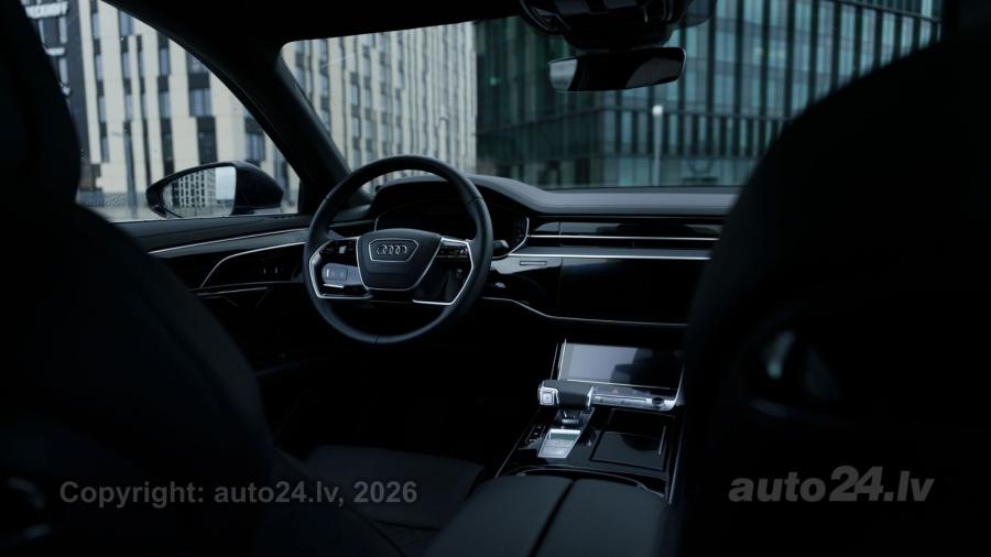 Black Audi A8 2025 in Tallinn, with an engine capacity of 3.00 L and mileage of 23 thousand km for 79900 €, photo 14 on AUTOMOTO.COM.LV