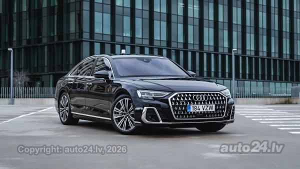 Black Audi A8 2025 in Tallinn, with an engine capacity of 3.00 L and mileage of 31 thousand km for 78990 €, photo 1 on AUTOMOTO.COM.LV