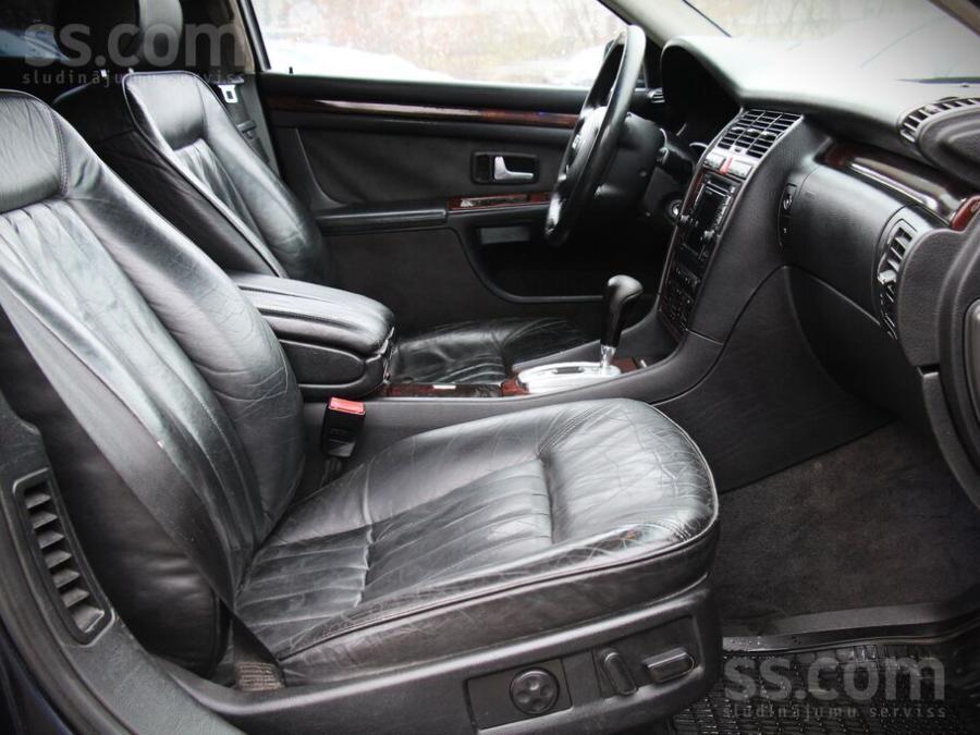Zils Audi A8 2000 Rēzekne, ar dzinēja tilpumu 2.50 L un nobraukumu 357 tūkst. km par 2695 €, foto 22 vietnē AUTOMOTO.COM.LV