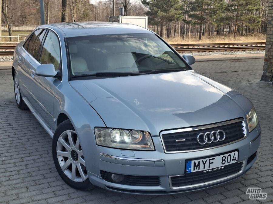 Blue Audi A8 2004 in Silute, with an engine capacity of 4.00 L and mileage of 319 thousand km for 3350 €, photo 5 on AUTOMOTO.COM.LV