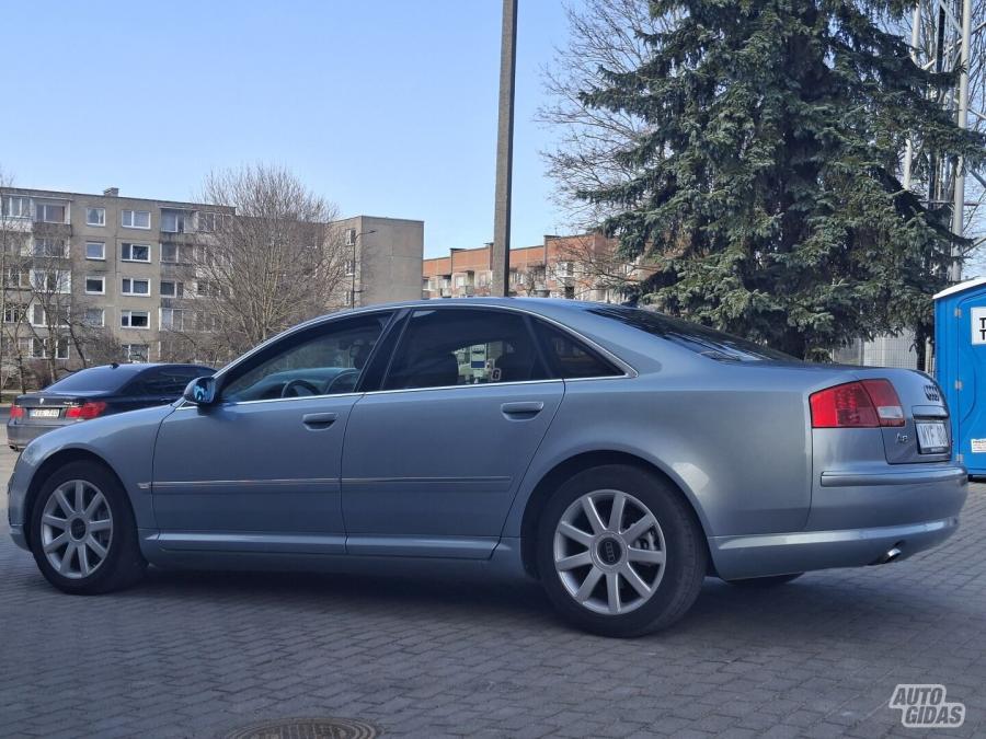 Blue Audi A8 2004 in Silute, with an engine capacity of 4.00 L and mileage of 319 thousand km for 3350 €, photo 10 on AUTOMOTO.COM.LV