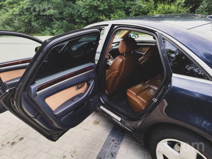 Blue Audi A8 2006 in Ventspils, with an engine capacity of 4.20 L and mileage of 388 thousand km for 4700 €, photo 5 on AUTOMOTO.COM.LV