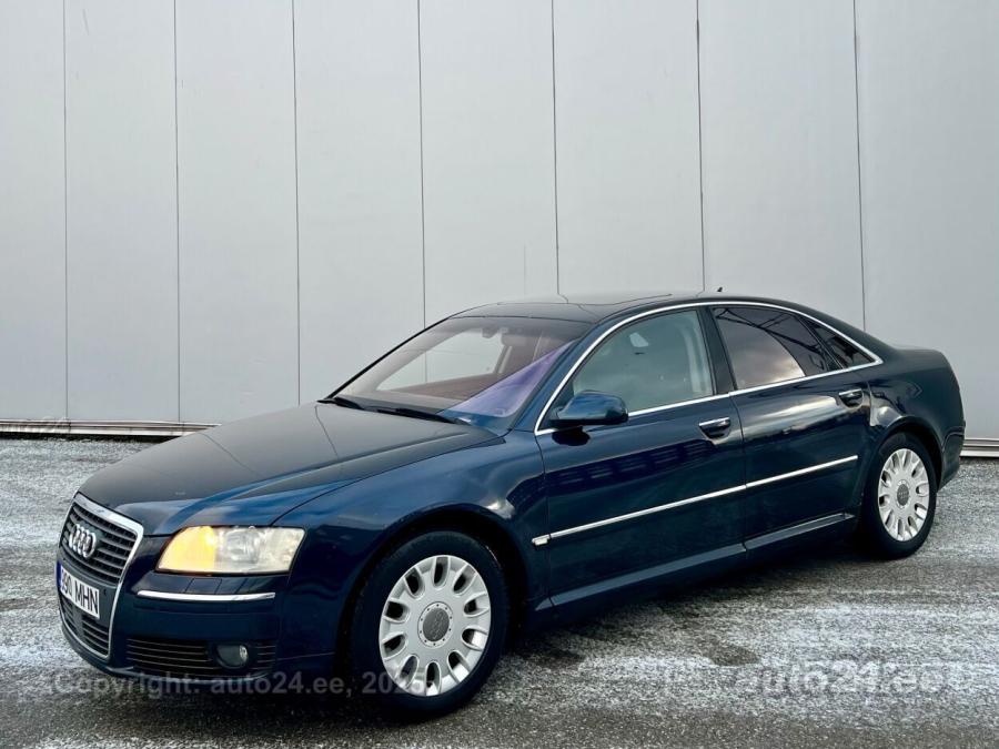 Zils Audi A8 2007 Tallina, ar dzinēja tilpumu 4.10 L un nobraukumu 335 tūkst. km par 6999 €, foto 1 vietnē AUTOMOTO.COM.LV