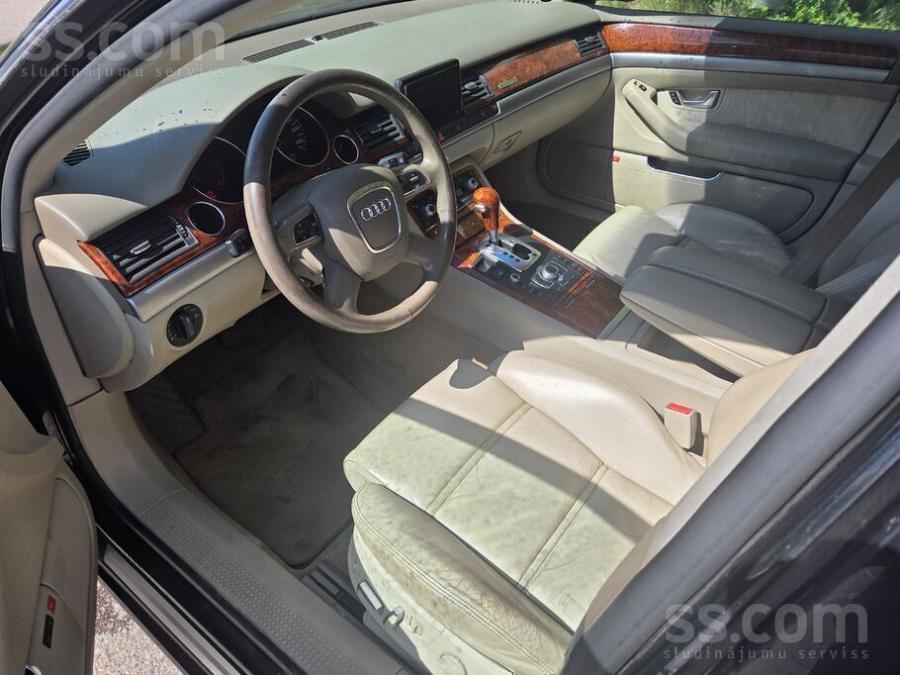 Blue Audi A8 2008 in Daugavpils, with an engine capacity of 3.00 L and mileage of 0 thousand km for 6490 €, photo 4 on AUTOMOTO.COM.LV
