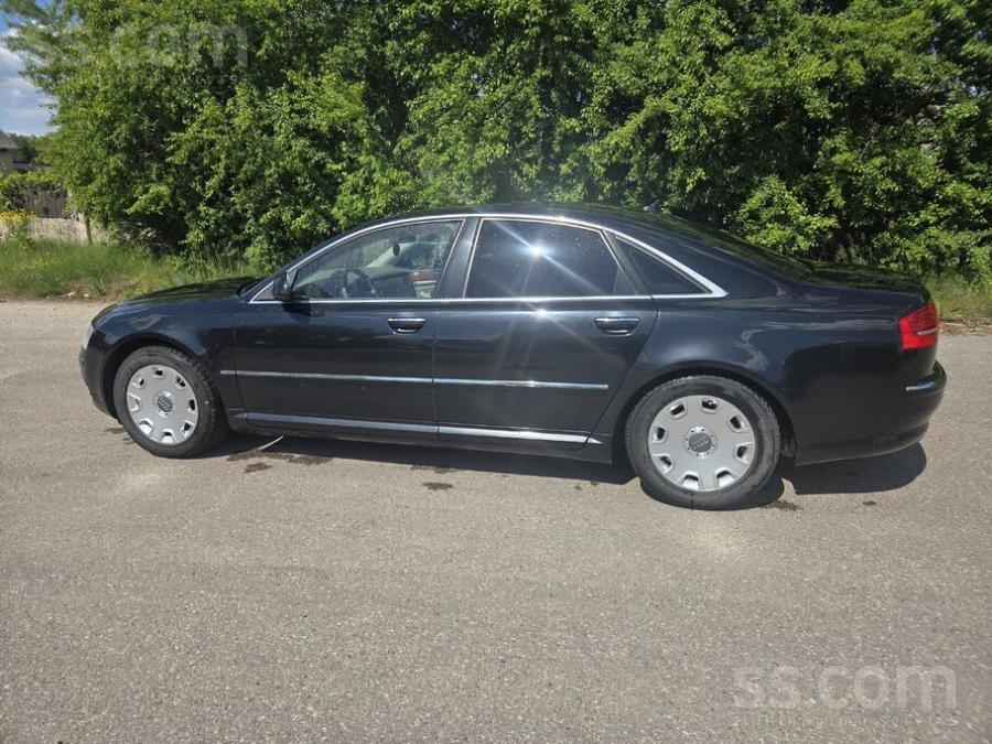 Blue Audi A8 2008 in Daugavpils, with an engine capacity of 3.00 L and mileage of 0 thousand km for 6490 €, photo 10 on AUTOMOTO.COM.LV