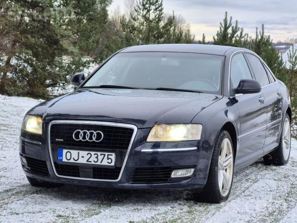 Blue Audi A8 2010 in Riga, with an engine capacity of 3.00 L and mileage of 240 thousand km for 6200 €, photo 4 on AUTOMOTO.COM.LV