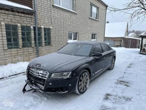 Zils Audi A8 2014 Kauņa, ar dzinēja tilpumu 4.10 L un nobraukumu 390 tūkst. km par 12500 €, foto  vietnē AUTOMOTO.COM.LV