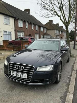 Blue Audi A8 2015 in Telschi, with an engine capacity of 2.97 L and mileage of 252 thousand km for 9000 €, photo  on AUTOMOTO.COM.LV