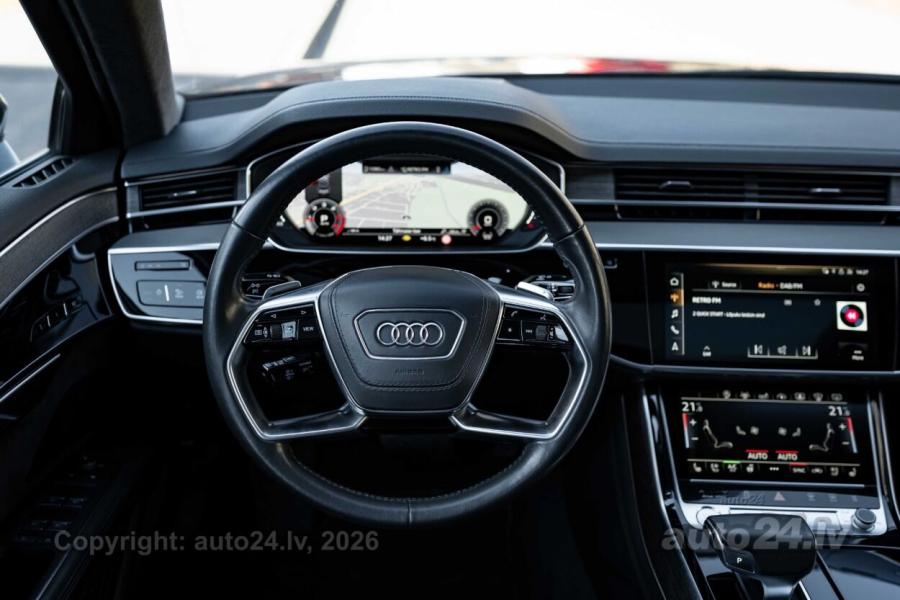 Blue Audi A8 2019 in Tallinn, with an engine capacity of 3.00 L and mileage of 319 thousand km for 29900 €, photo 15 on AUTOMOTO.COM.LV