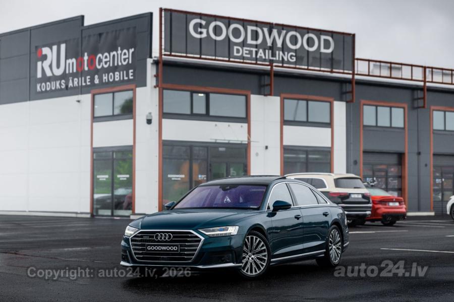 Blue Audi A8 2019 in Tallinn, with an engine capacity of 3.00 L and mileage of 0 thousand km for 42750 €, photo 1 on AUTOMOTO.COM.LV