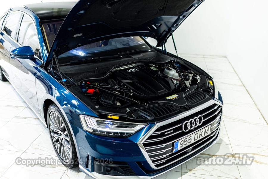 Blue Audi A8 2019 in Tallinn, with an engine capacity of 3.00 L and mileage of 0 thousand km for 42750 €, photo 11 on AUTOMOTO.COM.LV