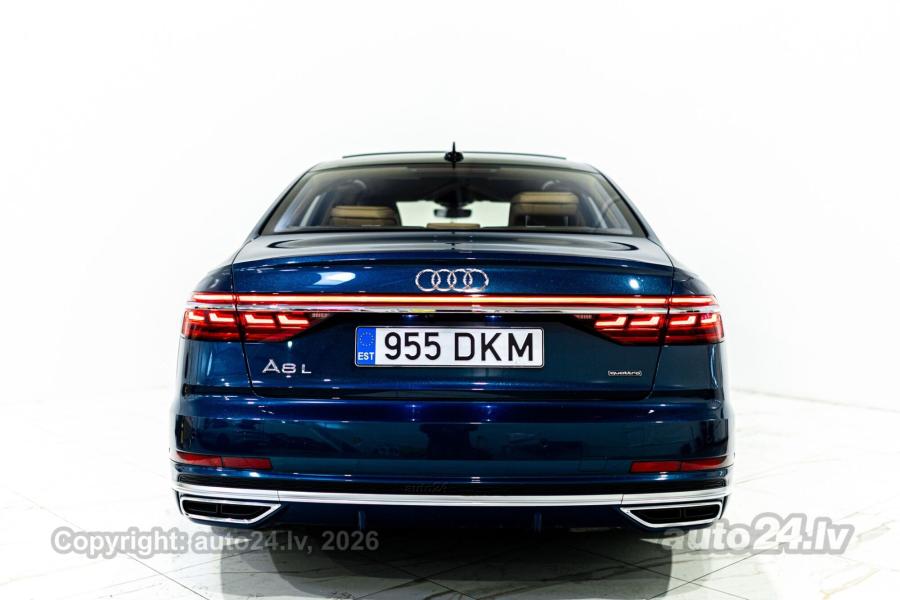 Blue Audi A8 2019 in Tallinn, with an engine capacity of 3.00 L and mileage of 0 thousand km for 42750 €, photo 12 on AUTOMOTO.COM.LV