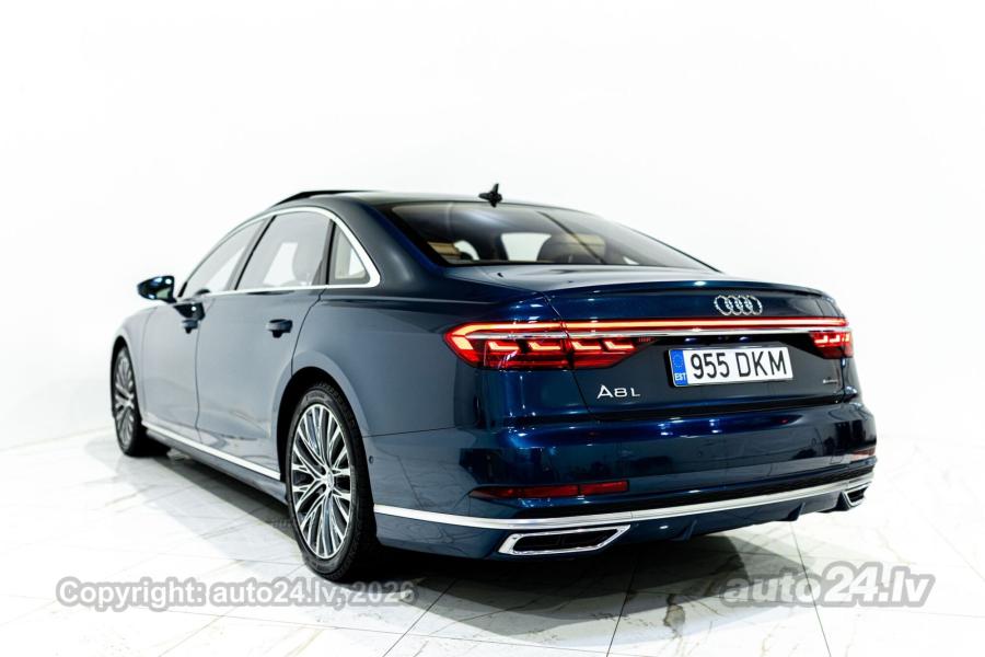 Blue Audi A8 2019 in Tallinn, with an engine capacity of 3.00 L and mileage of 0 thousand km for 42750 €, photo 13 on AUTOMOTO.COM.LV
