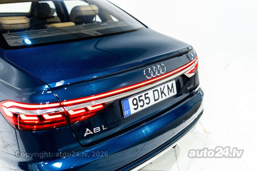 Blue Audi A8 2019 in Tallinn, with an engine capacity of 3.00 L and mileage of 0 thousand km for 42750 €, photo 16 on AUTOMOTO.COM.LV