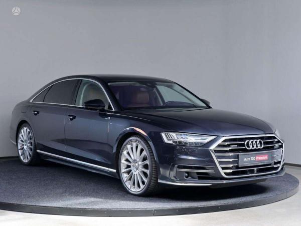 Blue Audi A8 2019 in Tallinn, with an engine capacity of 2.97 L and mileage of 100 thousand km for 44900 €, photo 3 on AUTOMOTO.COM.LV