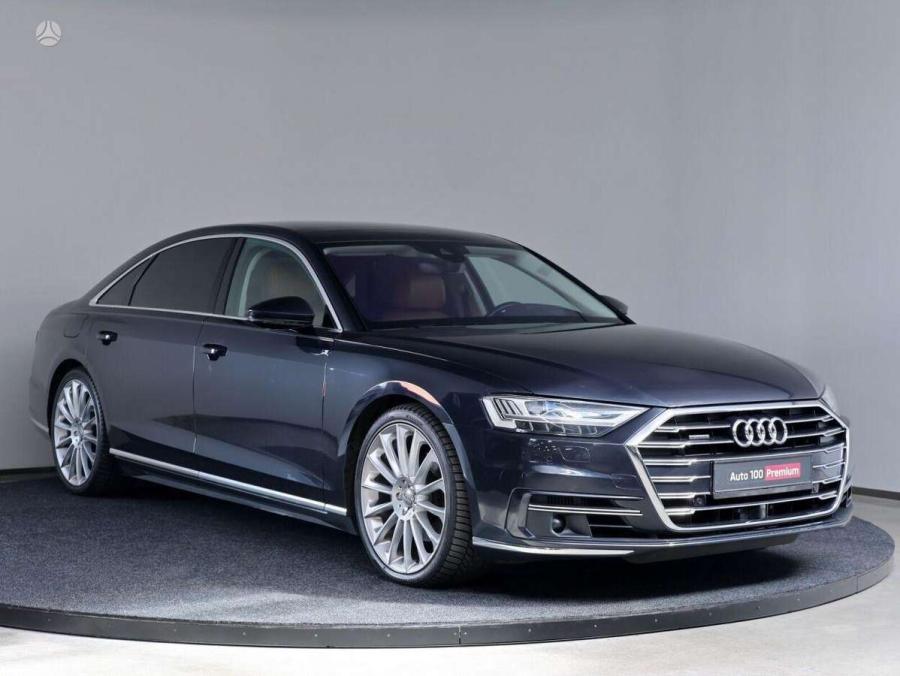 Blue Audi A8 2019 in Tallinn, with an engine capacity of 2.97 L and mileage of 100 thousand km for 44900 €, photo 3 on AUTOMOTO.COM.LV