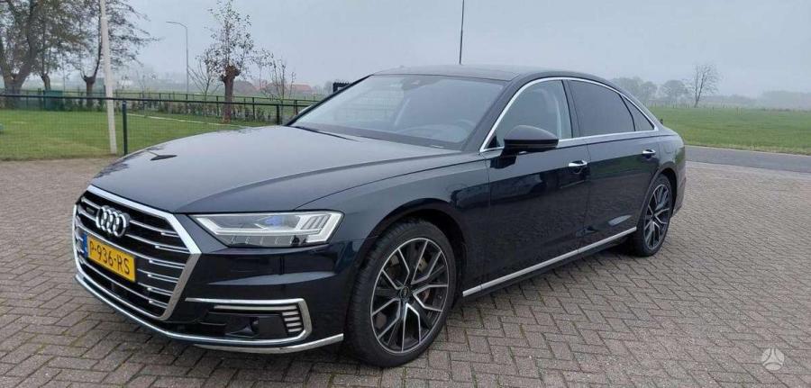 Blue Audi A8 2021 in Kaunas, with an engine capacity of 3.00 L and mileage of 140 thousand km for 36179 €, photo 1 on AUTOMOTO.COM.LV
