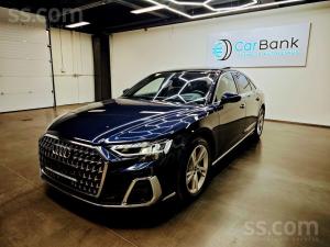 Zils Audi A8 2022 Tallina, ar dzinēja tilpumu 3.00 L un nobraukumu 74 tūkst. km par 51500 €, foto  vietnē AUTOMOTO.COM.LV