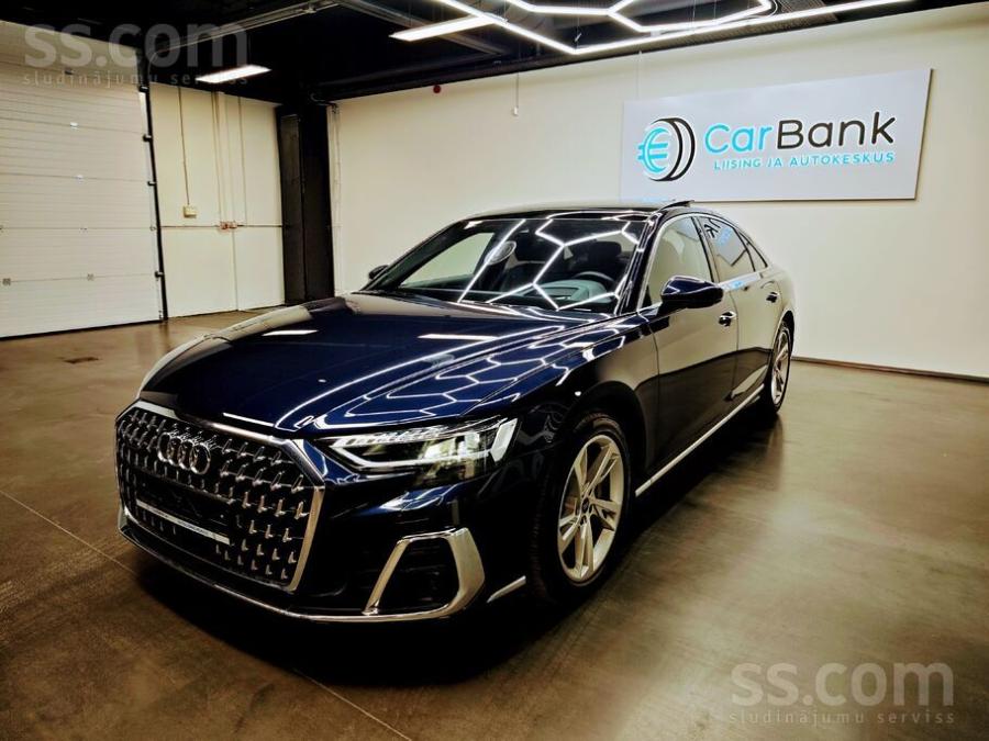 Zils Audi A8 2022 Tallina, ar dzinēja tilpumu 3.00 L un nobraukumu 74 tūkst. km par 51500 €, foto 1 vietnē AUTOMOTO.COM.LV